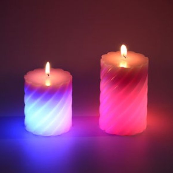 Other | Set Of 2 Led Color Changing Wick Candles | Poshmark